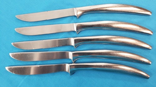 5- WMF Cromargan Wave Steak Knives 8 5/8" Stainless Japan | eBay