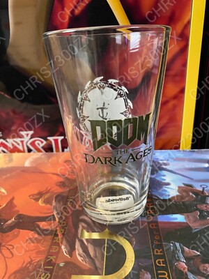 Doom The Dark Ages Pint Glass Cup /w Doom Slayer Saw Shield Imprints ...