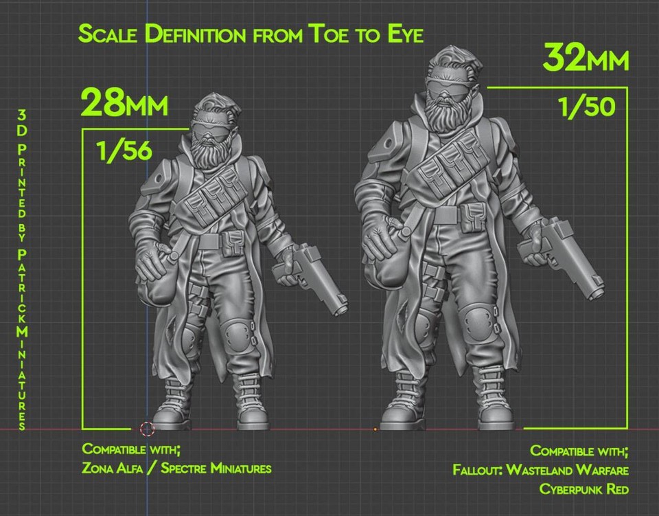 Stalker Soldier Zombies - 3D Printed Minifigures - Post Apocalyptic ...