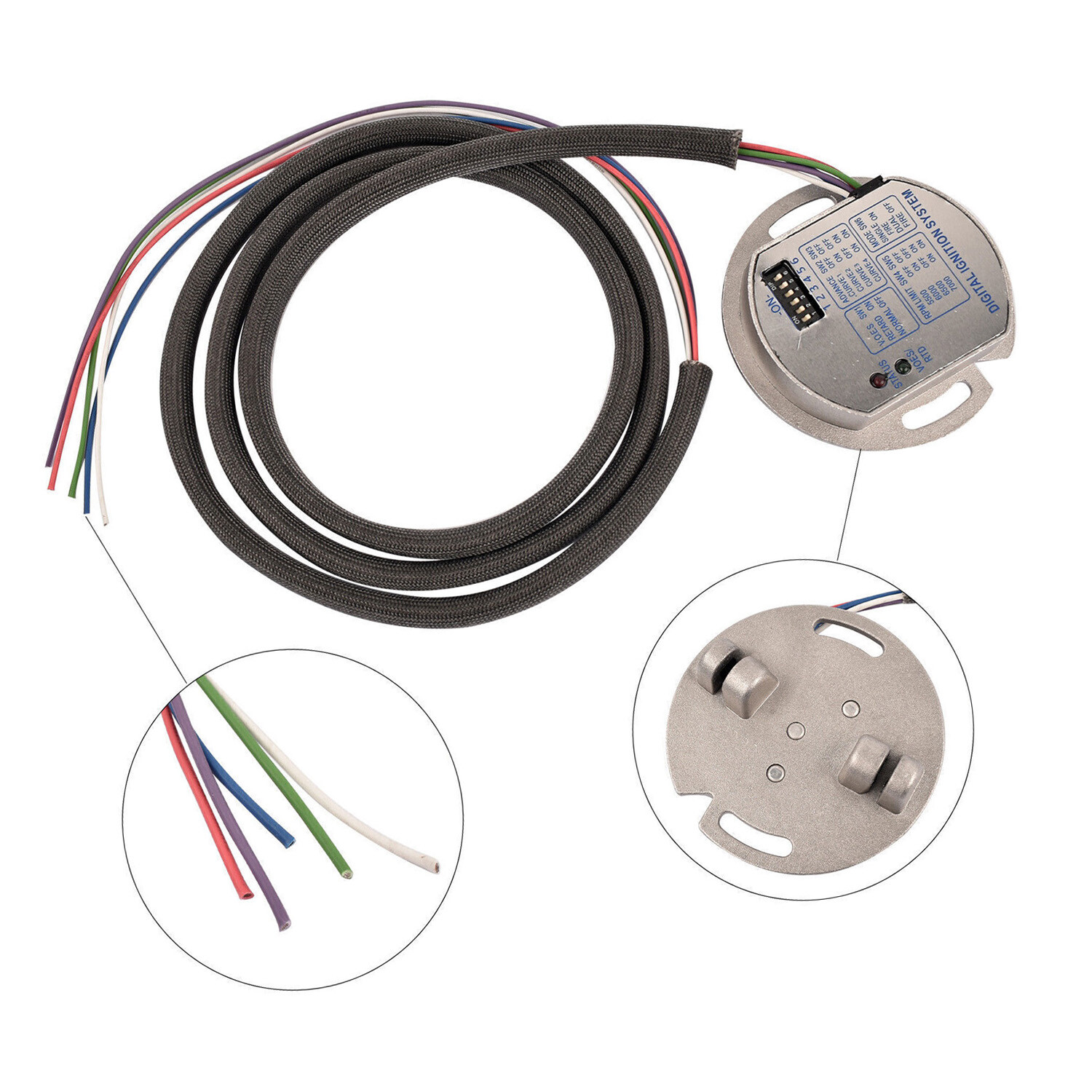 Programmable Single Fire Electronic Ignition Module 53-644 for Harley ...