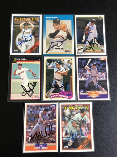 Lot of 8 Autographed MLB Cards | eBay