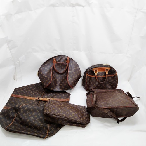 Louis Vuitton Hand Bag Shoulder Bag and others 5 set Brown Monogram ...
