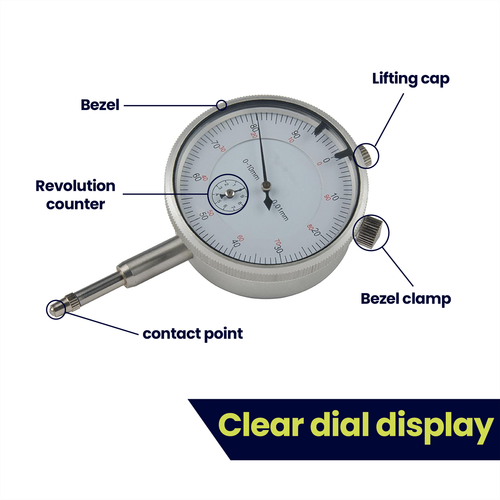 DTI Dial Test Indicator Clock Gauge TDC Precision Measuring 0.01mm Tool ...
