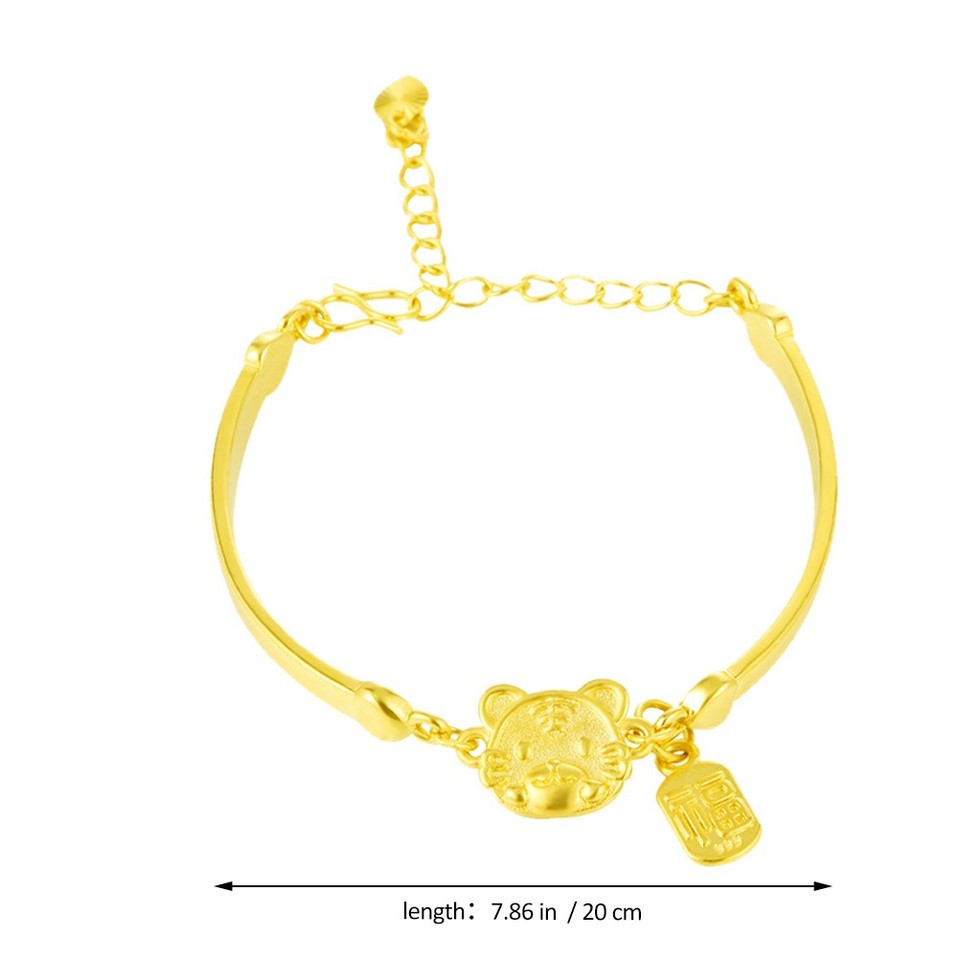Tiger Charms Bracelet Copper Tiger Wristband Girl Wrist Chain Wrist ...