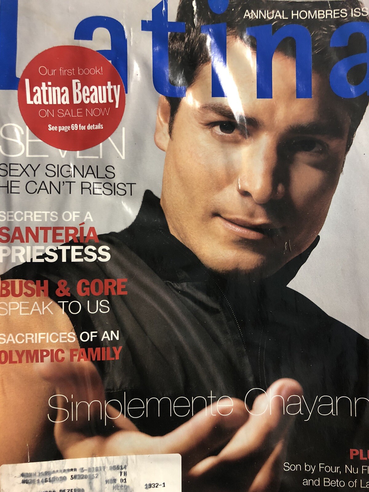 Latina Magazine Annual Hombres Issue October 2000 Chayanne Cover! | eBay
