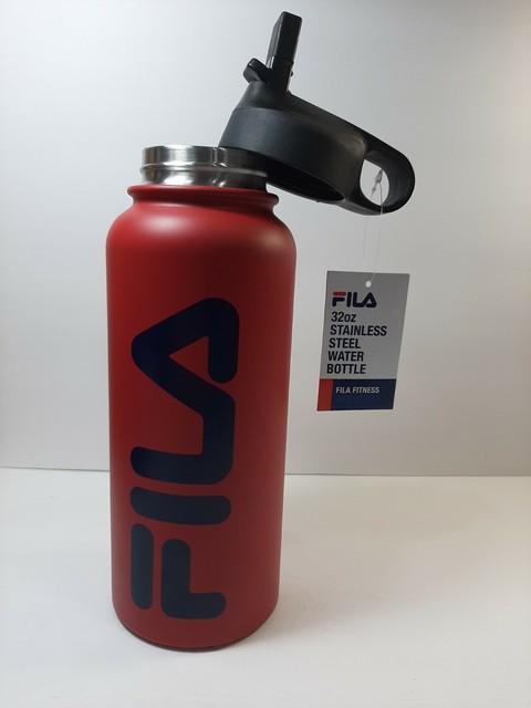 FILA 32oz Stainless Steel Water Bottle Red With Tags for sale online | eBay