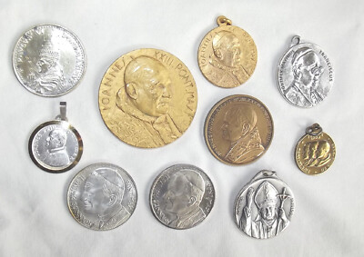 10 Papal Medals Wholesale Clearance Pope John XXIII Relic Paul VI ...