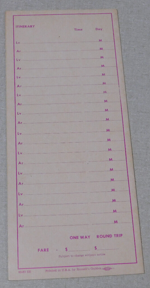 1969 Continental Trailways bus time table Chicago Kansas City Omaha ...