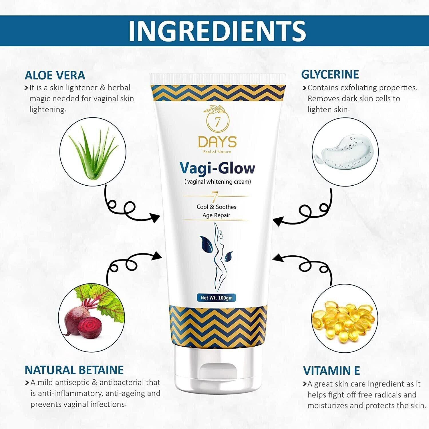 Crème éclaircissante et blanchissante pour la zone intime 7 jours 100 g ...