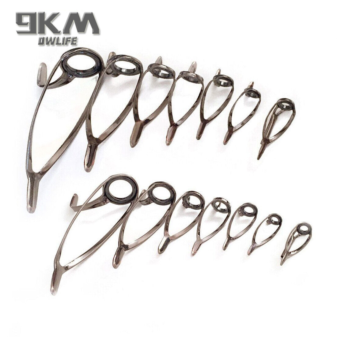 14PCS Fishing Rod Guides Ceramic Eye Rings Repair Kit Used for Fishing ...