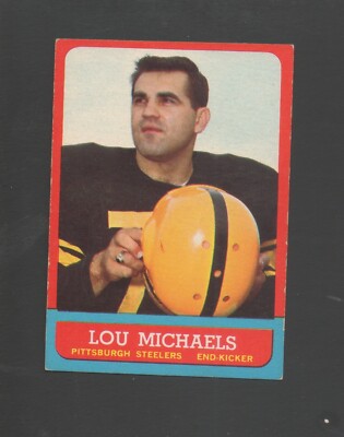 1963 Topps Football Card #130 Lou Michaels-Pittsburg Steelers Ex Card ...