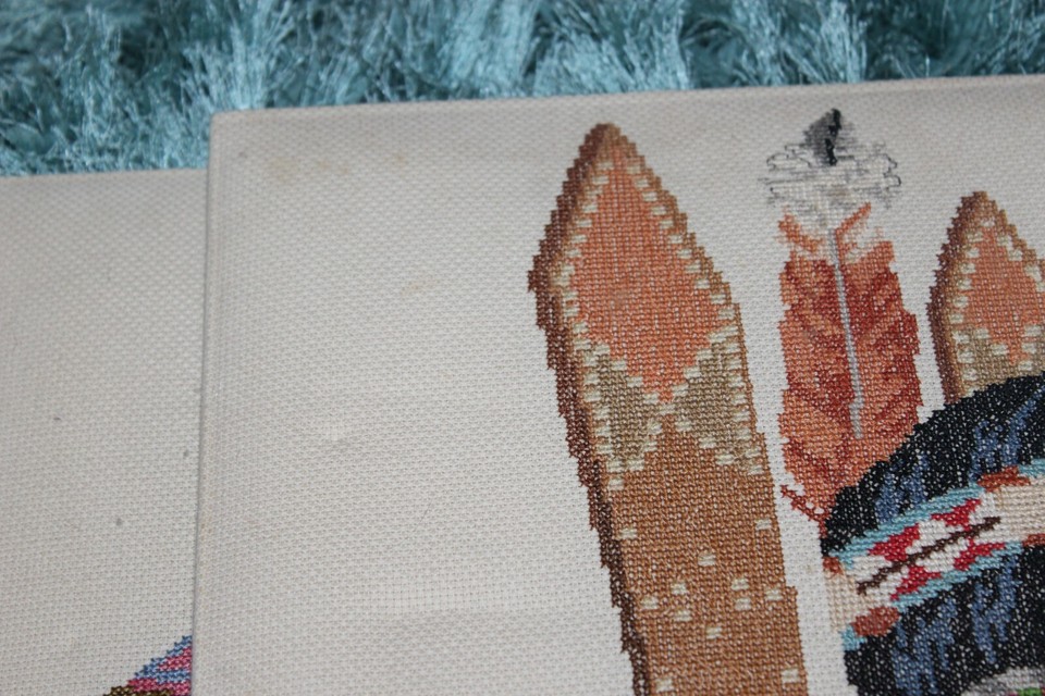 Bernat Native Chief of Five Nations Princess Cross Stitch Mounted ...