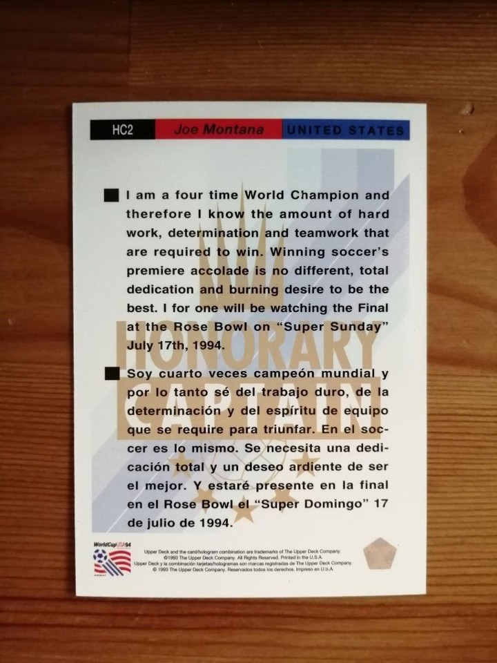 JOE MONTANA CARD #HC2 BUY ANY 2 ITEMS FOR 50% OFF B222R3S2P93 | eBay