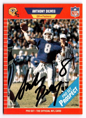 1989 NFL Pro Set Prospect Auto No COA Anthony Dilweg #523 Packers | eBay