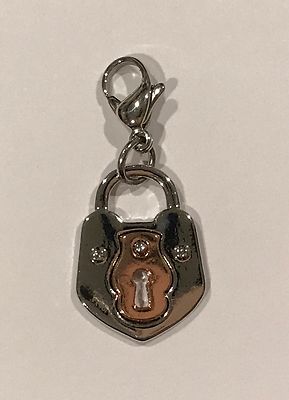 Origami Owl Silver Lock w/ Rose Gold Dangle - Authentic - NEW | eBay
