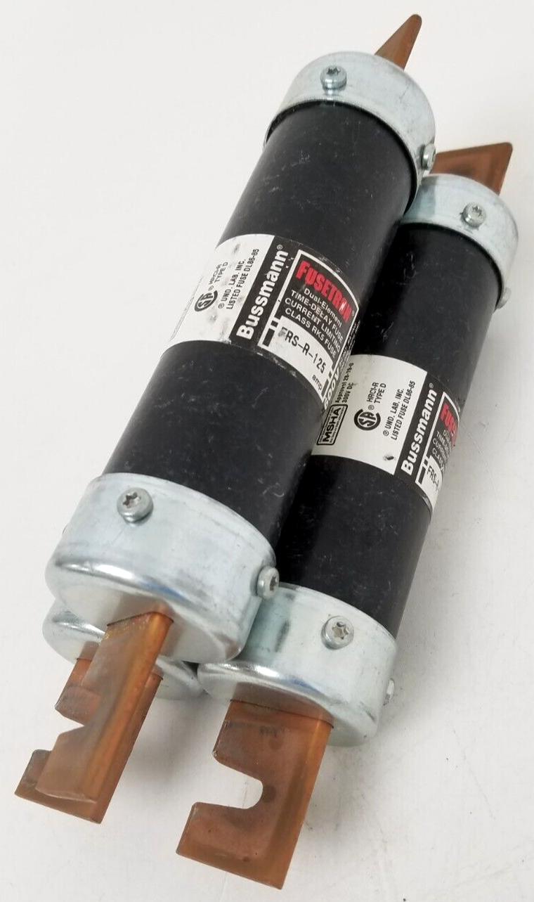 FRS-R-125 Bussmann Fusetron 125 Amp Fuse Class RK5 600V *Next Day ...