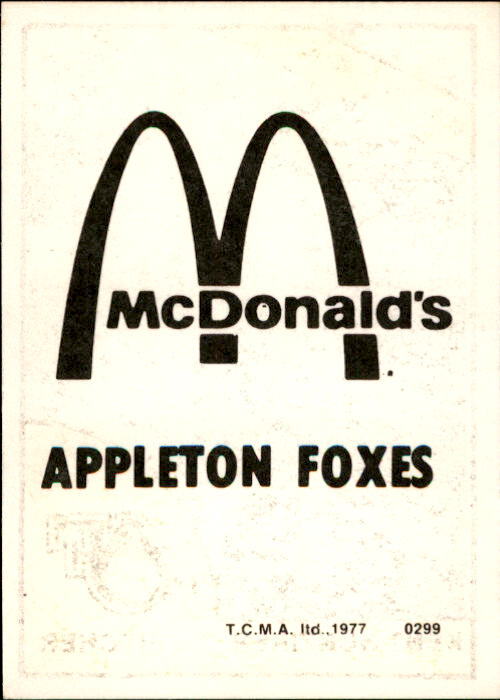 1977 Appleton Foxes TCMA #12 Kent Hunziker Golden West College Baseball ...