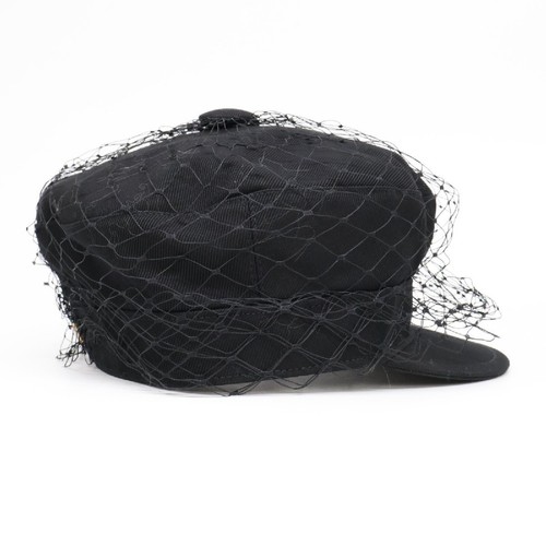 Beauty Christian Dior 86ATY920G130 Veiled Cotton Casket Hat 58 Black ...