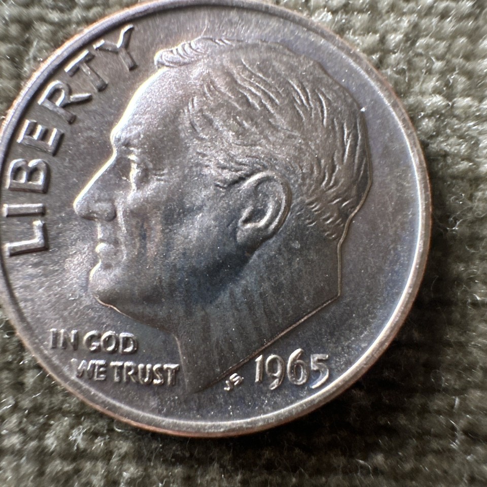 1965 10c Dime Full Torch Full Bands nice toning | eBay