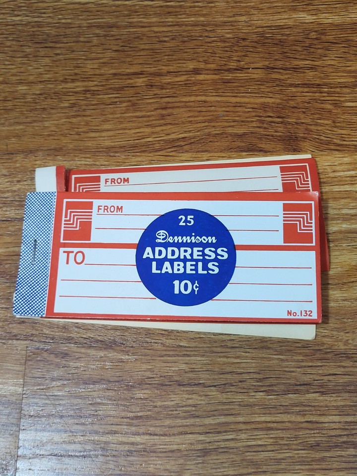 Vintage Dennison Address Labels 26 | eBay