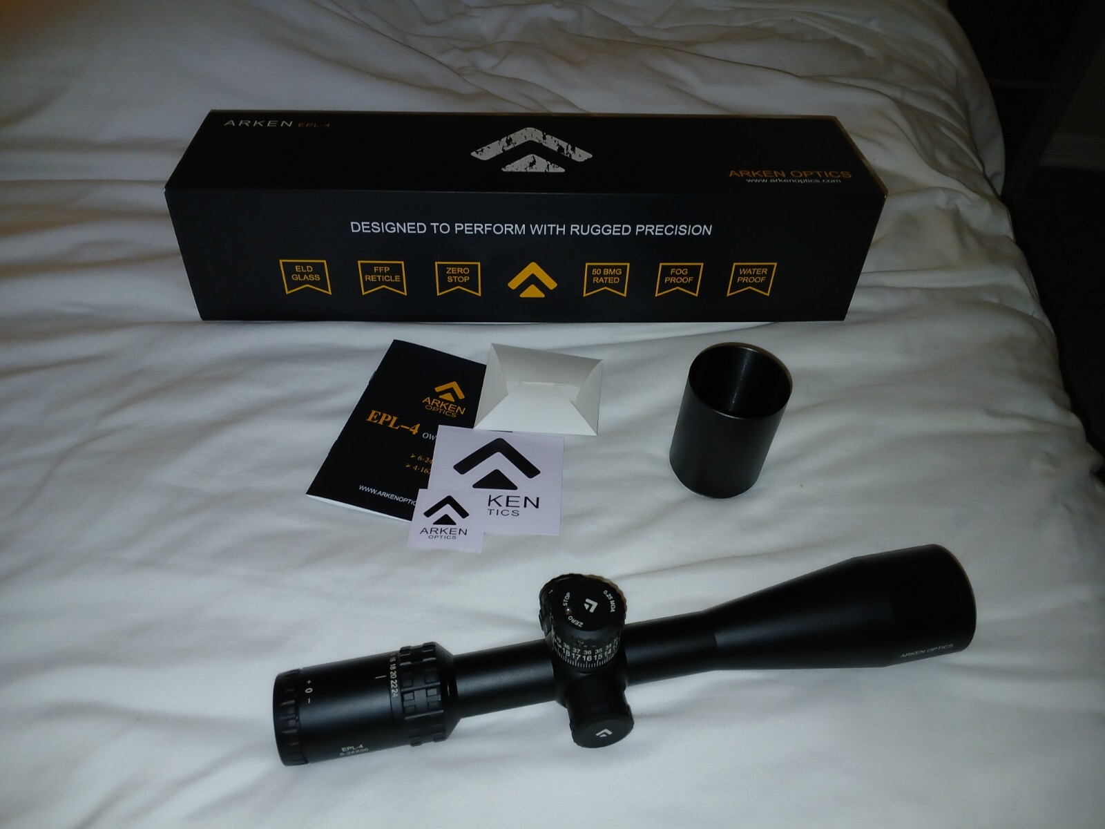 Arken Optics EPL-4 6-24X50 FFP MOA VHR Illuminated Reticle with Zero ...