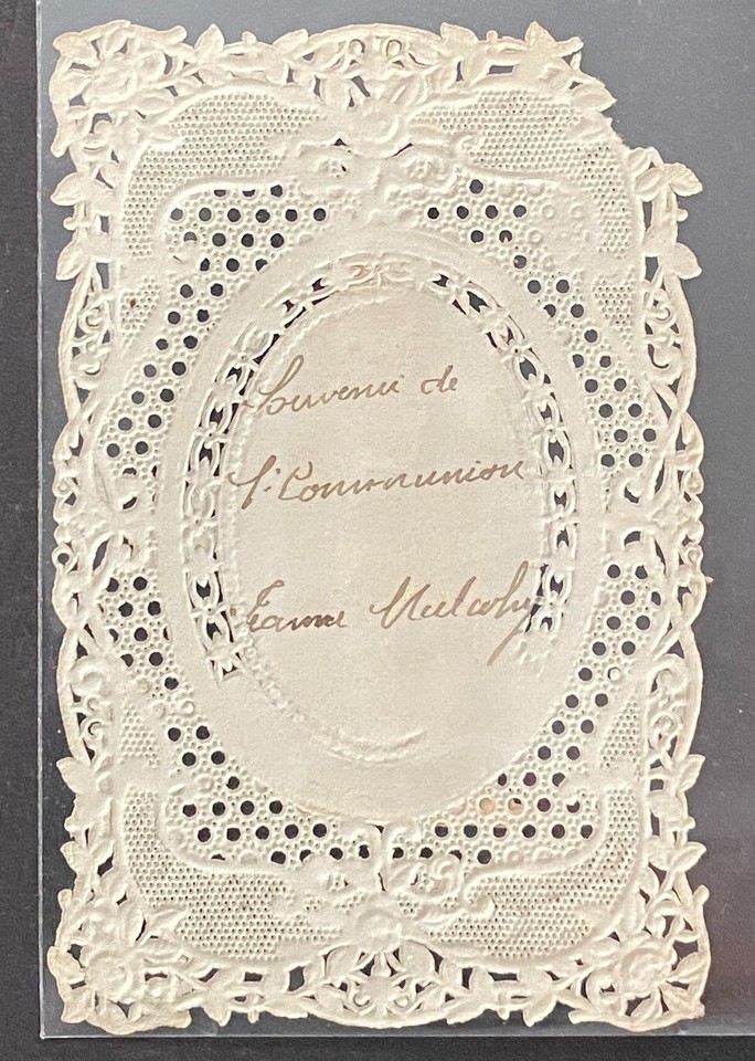 Religious Image 19th Century Communicant Number 500 | eBay