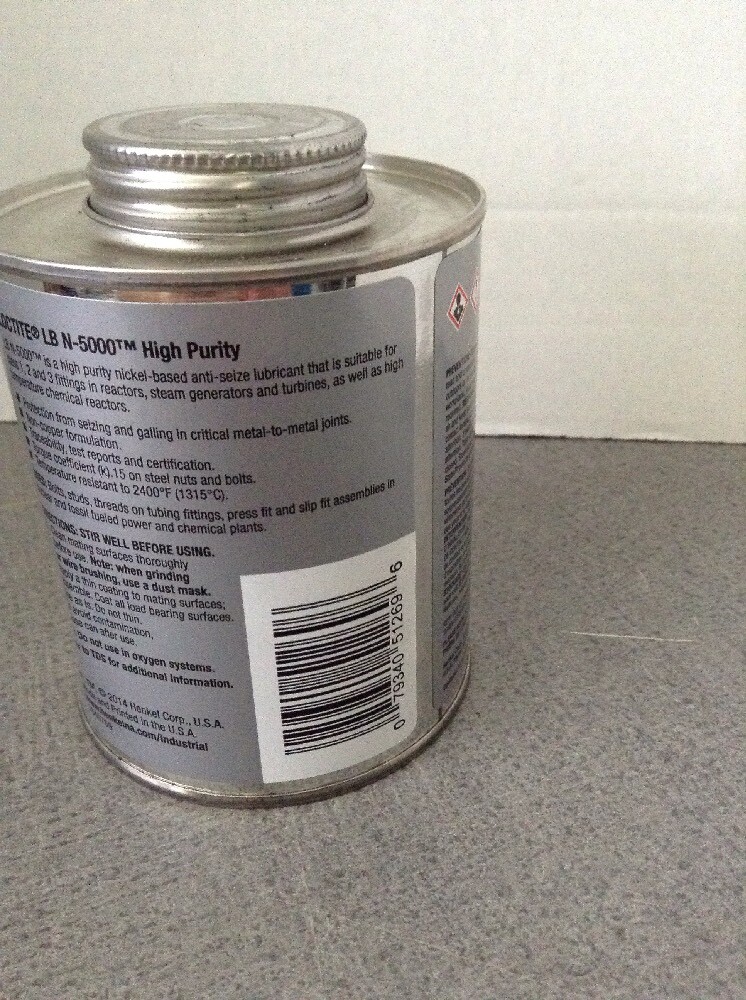 Loctite LB N-5000 (51269) High Purity Nickel Based Anti-Seize Lubricant ...