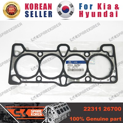 Genuine/OEM 2231126700 GASKET-CYLINDER HEAD for Hyundai New Verna 96 ...
