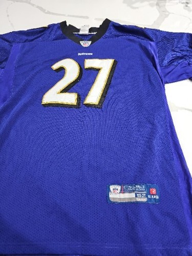 RAY RICE Baltimore Ravens Sewn Jersey Reebok NFL Players On Field Sz 52 ...