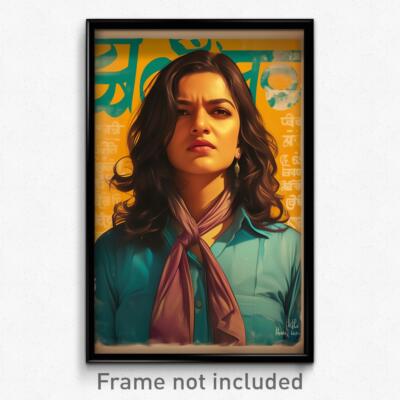 Bollywood Movie Poster - Woman Feeling Agitation, Stupendous Aqua ...