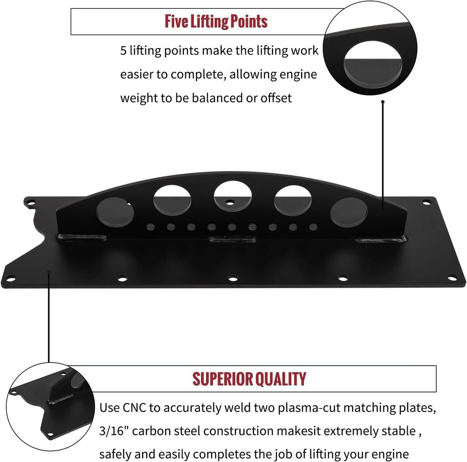 for LS Engine Lift Plate for LS LSX LS1 LS2 LS3 LQ4 6.0 6.2 5.3 Gen III ...