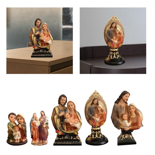 Family Figurine Desk Display Catholic Figure Jesus Ornament Artwork ...