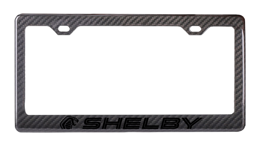 Black on Black Shelby Mustang / F150 Black 100% Carbon Fiber License ...