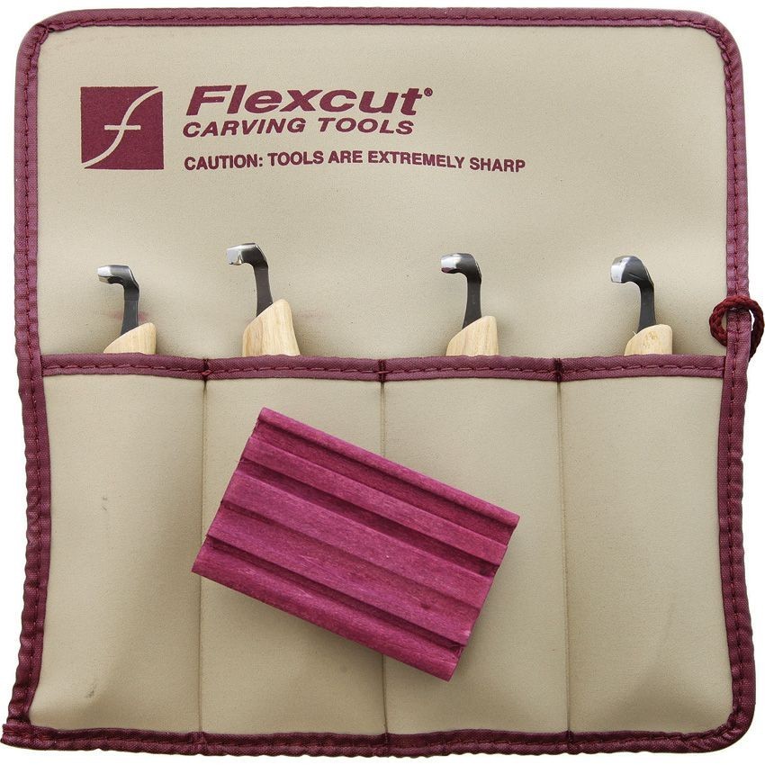 Flexcut Right-Handed Four Piece Scorp, Right-handed tool, # FLEXKN150 ...