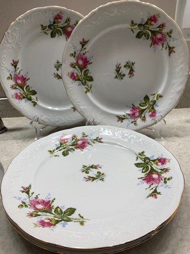 Royal Kent Collection Poland china Dinner plates set 4 rose pattern | eBay