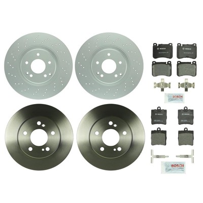 Bosch Front 329mm & Rear 278mm Brake Kit Disc Rotors Semi-Met Pads For ...