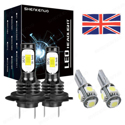 For Mercedes Sprinter LED H7 501 White Headlights+Side Light Bulbs ...