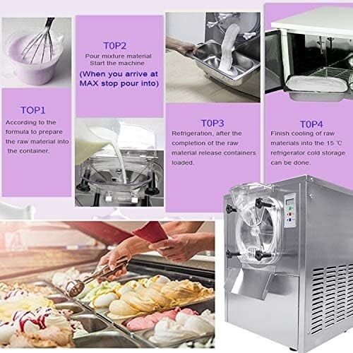 Kolice Commercial Desktop Hard Ice Cream Machine Gelato Ice Cream Maker ...