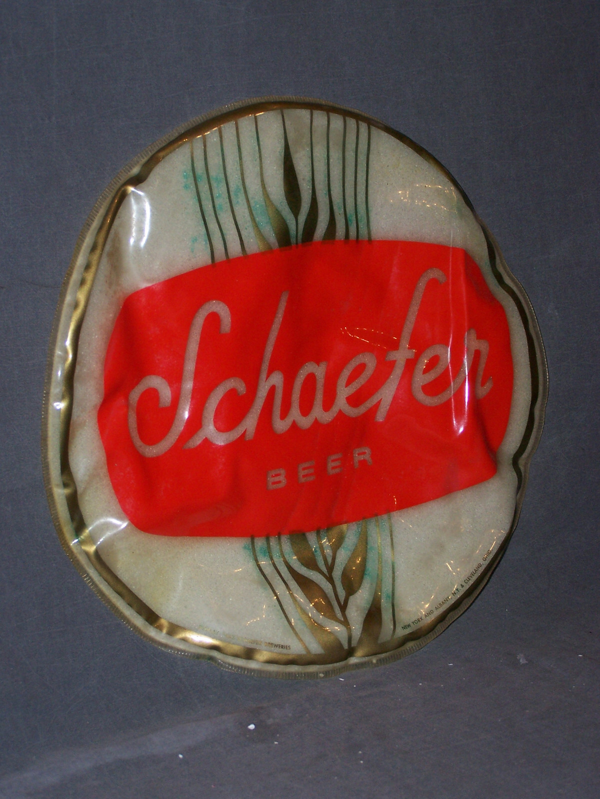 Vintage Schaefer Beer 16 1/2" Vinyl Sign Pad Display #662 Schaefer ...