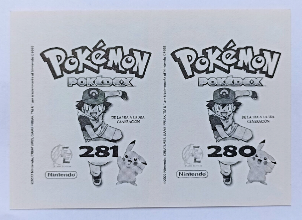 POKEMON POKEDEX Sticker EF #280-281 RALTS / KIRLIA Edition PERU 2022 | eBay