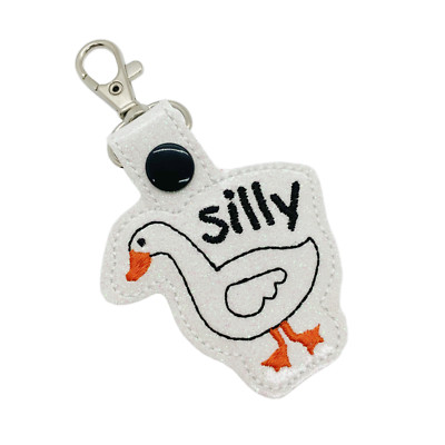 Silly Goose Keychain Cute Pediatric Nurse Key Fob Pediatrician Bag Tag ...