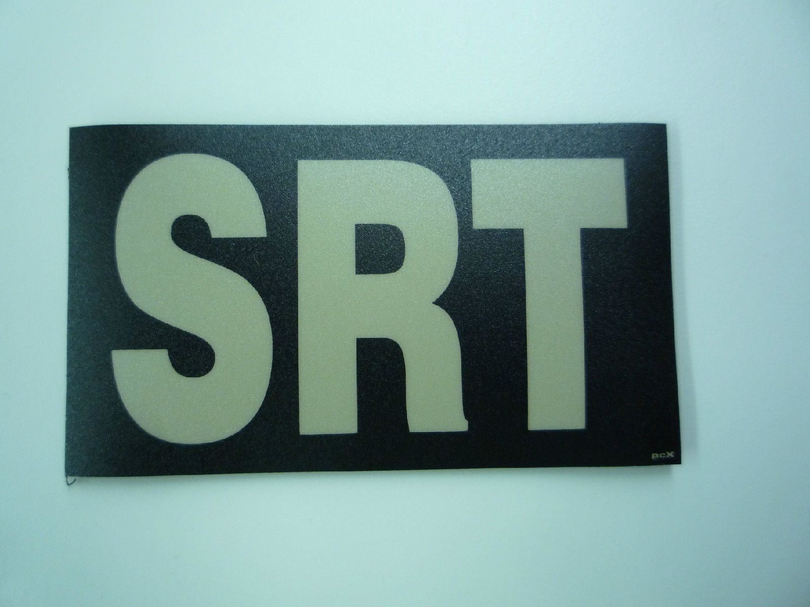 SRT TAN ON BLACK PCX PATCH PAIR 3.5" x 2" WITH VELCRO® BRAND FASTENER ...