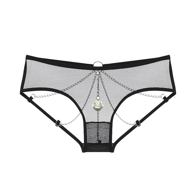Sexy Womens Cheeky Crotchles Panties Chain See Through Brief Underwear ...