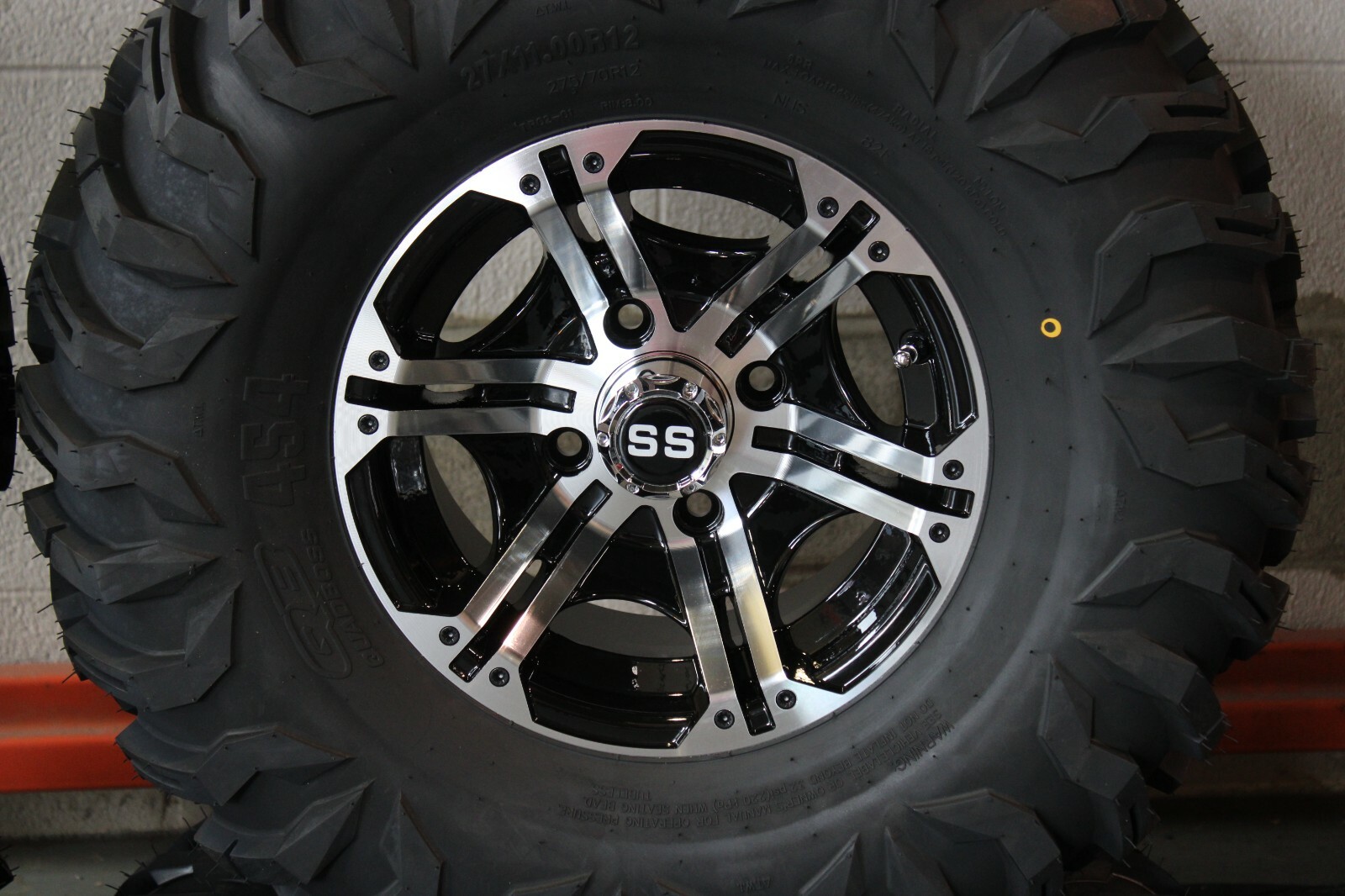 HONDA RINCON 650 680 27" QB454 RADIAL ATV TIRE VIPER M/B WHEEL KIT ...