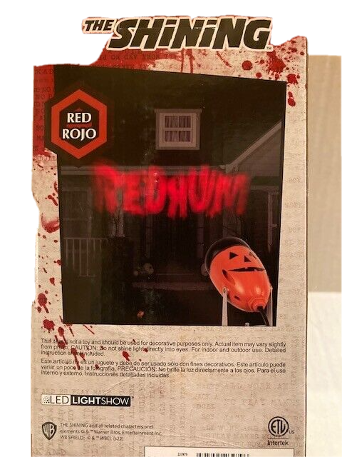 REDRUM The Shining Halloween Projector Light Movie Murder Red Outdoors ...