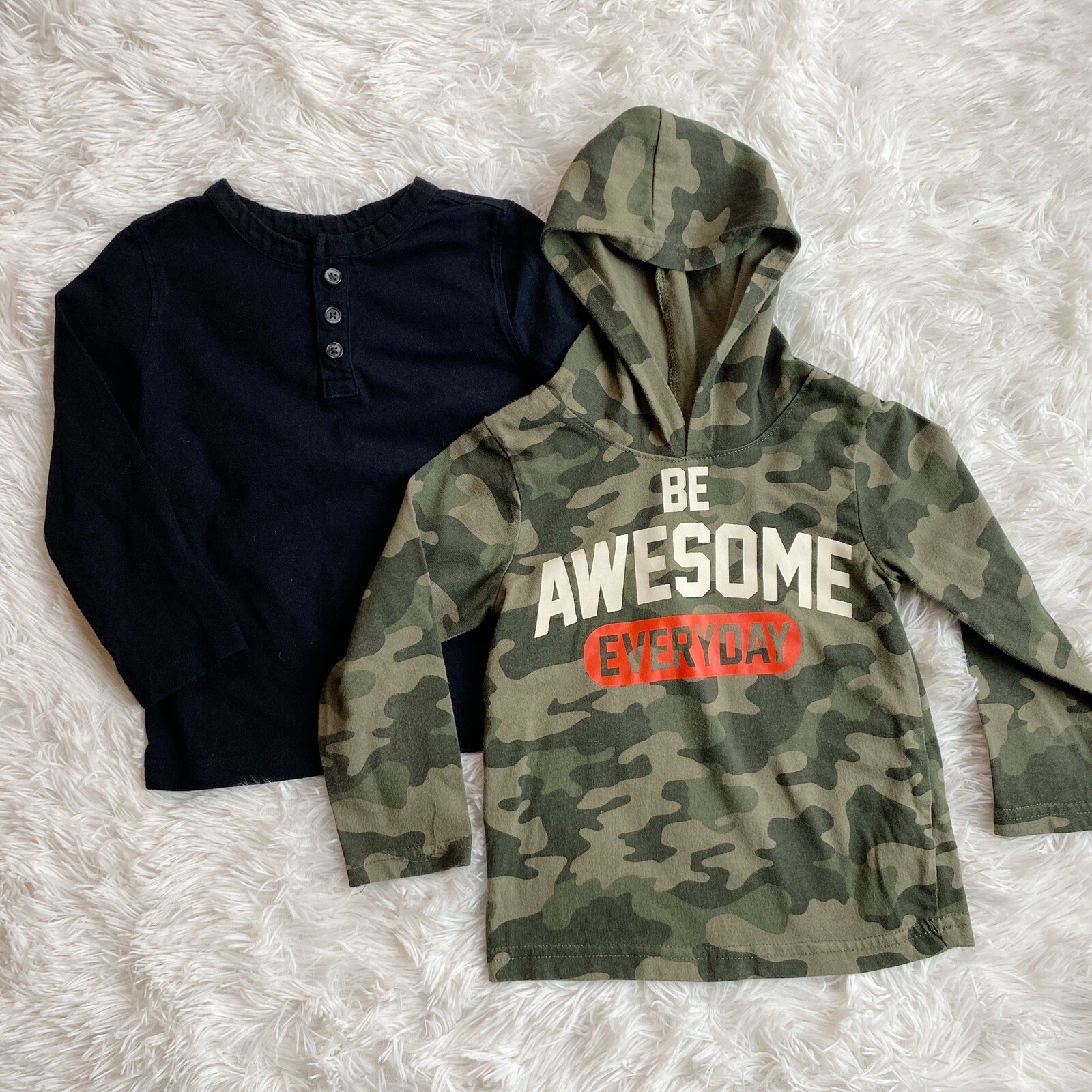 Lot of 2 Boys Long Sleeve Shirts Size 3T Old Navy Garanimals Camo | eBay