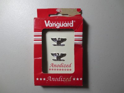 A Pair of Vanguard Anodized Insignia Pins V-21-N Eagle 1" by 1/2 ...