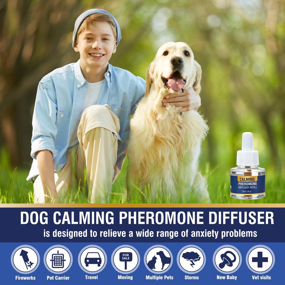 Dog Pheromones Calming Diffuser 3 in 1 Advanced Kit Pet Appeasing ...