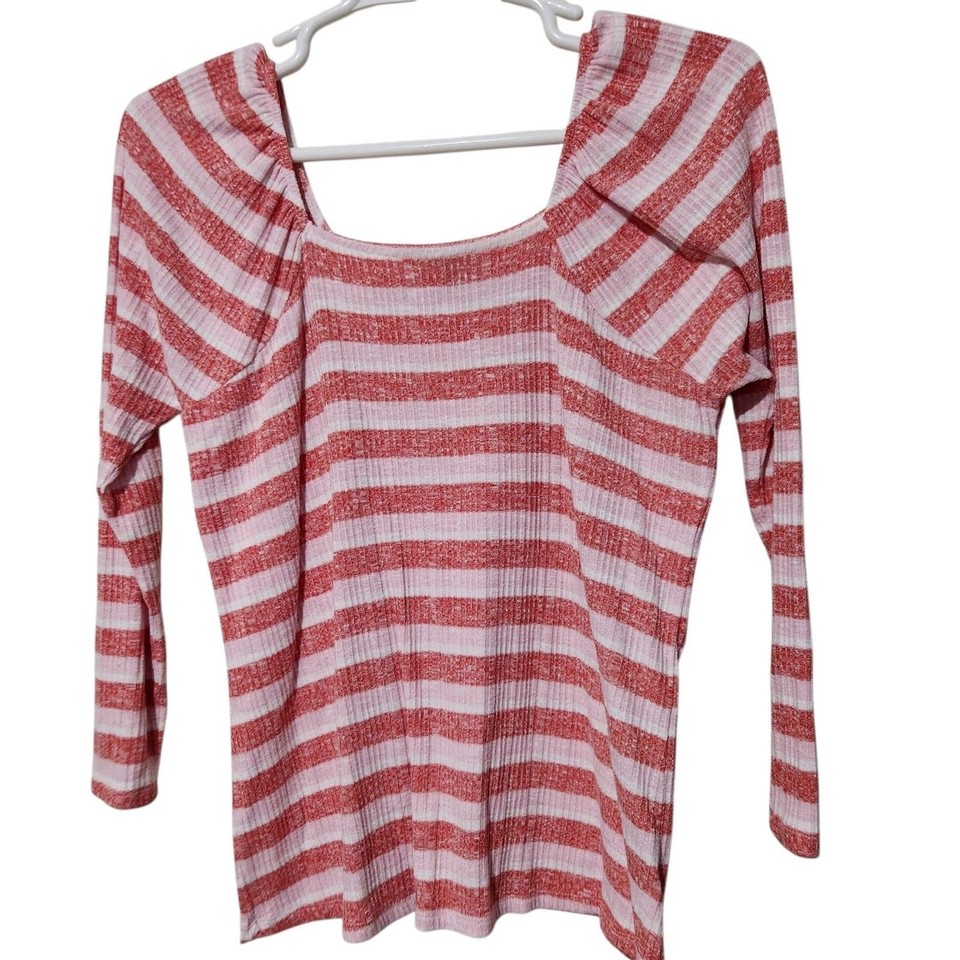 Lane Bryant Top Sweater Size 14/16 Striped Cold Shoulder Stretch | eBay