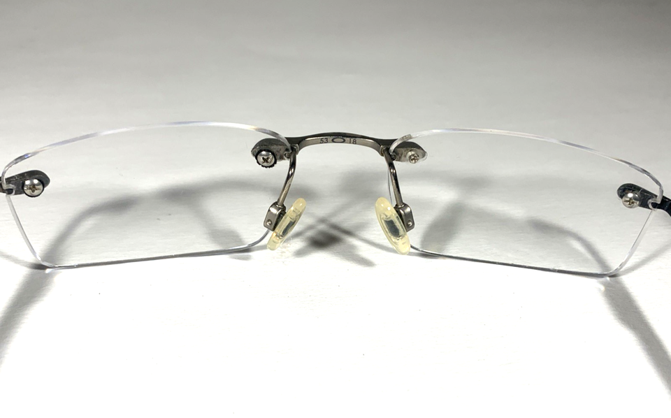 Oakley Evade 22-173 Mens Eyeglasses Frame Black Titanium Rimless Size ...